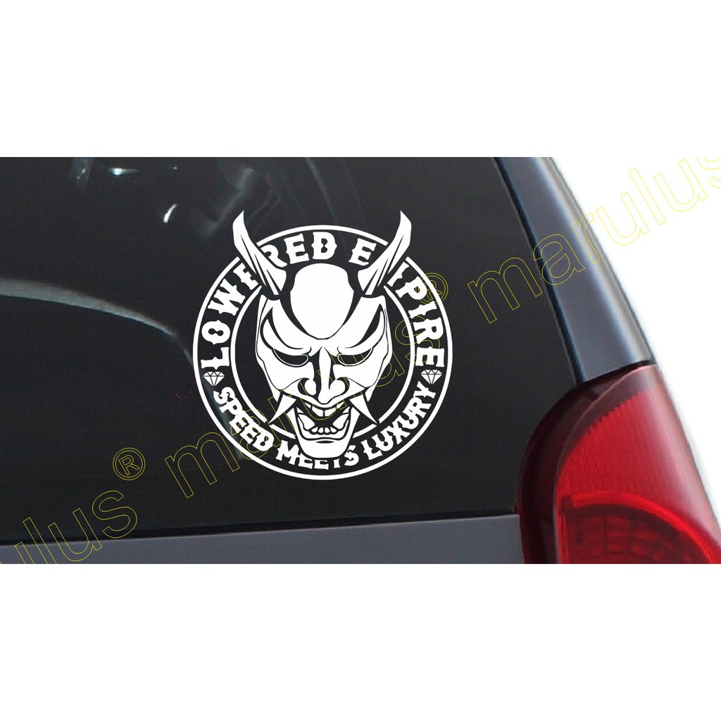Jual Stiker Cutting LOWERED EMPIRE Speed Meets Luxury Sticker Kaca ...