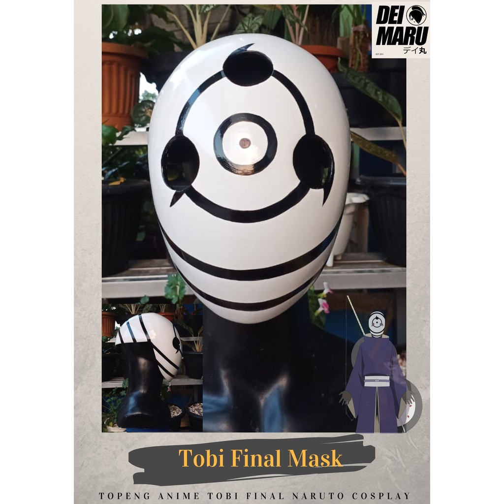 Jual Tobi Final Mask - Topeng Madara Uchiha Obito Rinnegan Naruto Fiber ...
