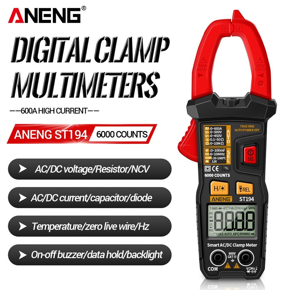 Jual ANENG ST194 Digital Clamp Multimeter Tang Ampere Voltage Tester ...
