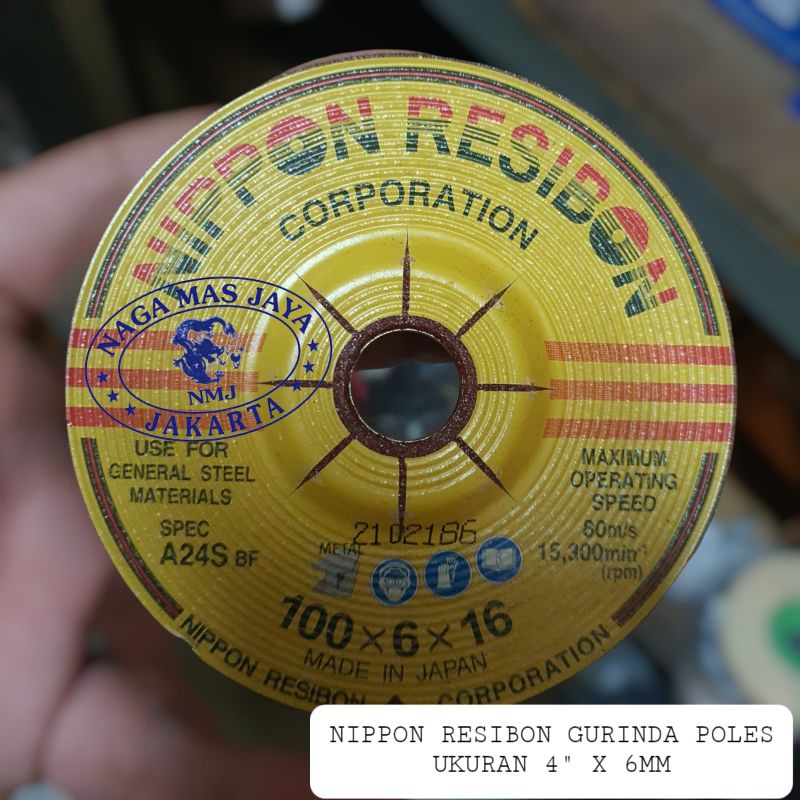 Jual BATU GERINDA POLES NIPPON RESIBON 4 INCH / BATU GURINDA POLES ...