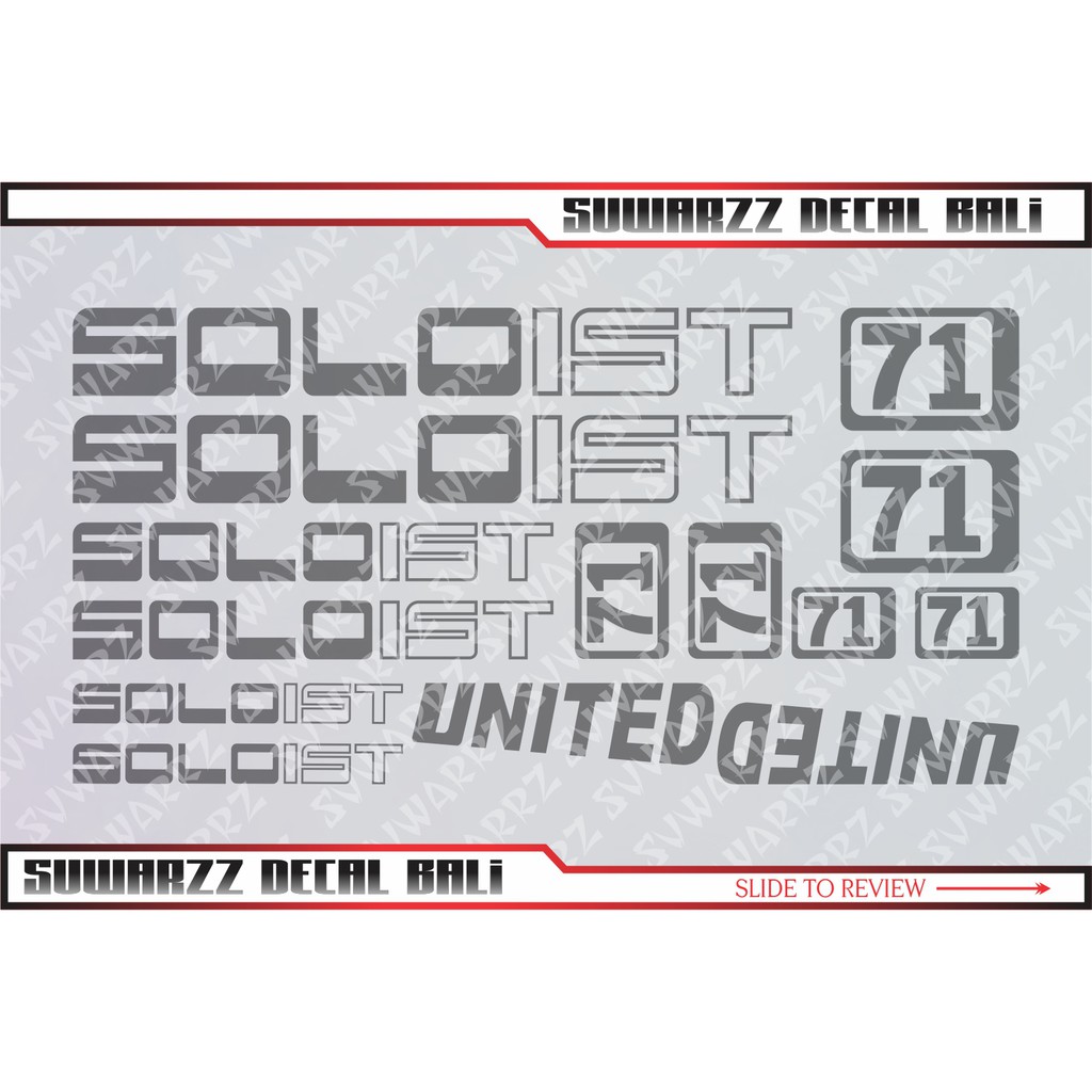 Jual Decal Frame Fixie Soloist 71 | Shopee Indonesia