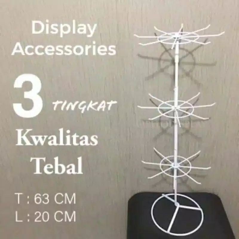 Jual gantungan putar model matahari 3 susun / display gantungan kunci ...