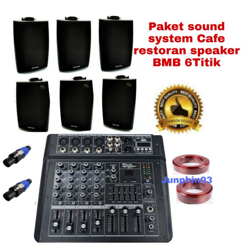 Jual Paket sound system Cafe / Kafe, Restoran Speaker BMB 6Titik ...