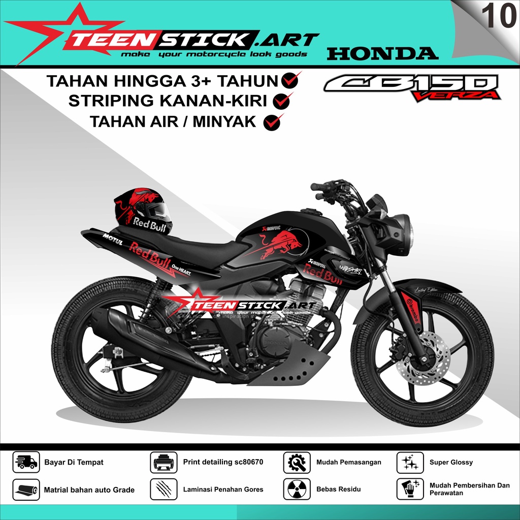 Jual Striping CB VERZA 150- Striping Variasi Hologram Chrome Vynil UV ...