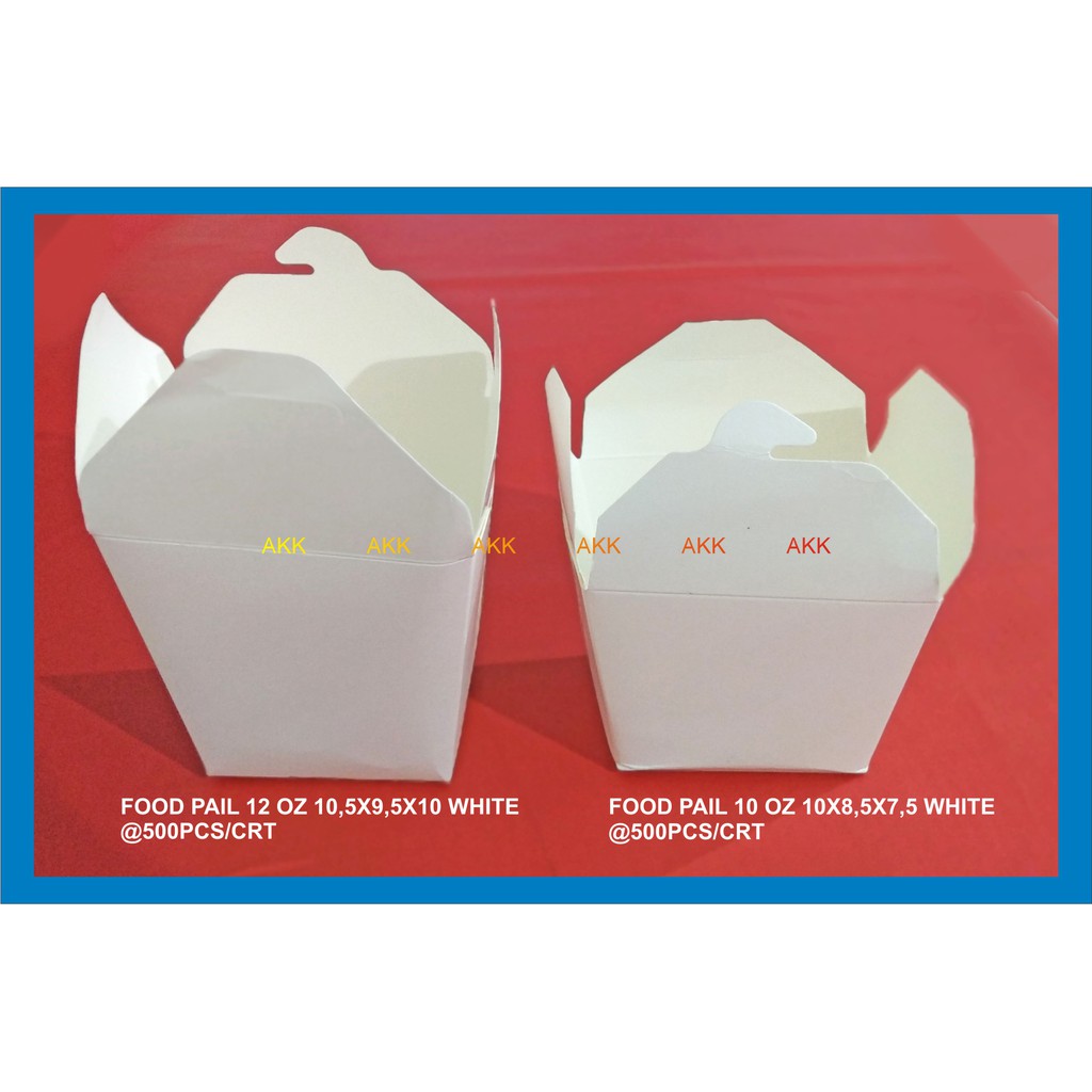 Jual PAPER FOOD PAIL 10 OZ ~ 12 OZ (10 PCS) / BOX NASI | Shopee Indonesia