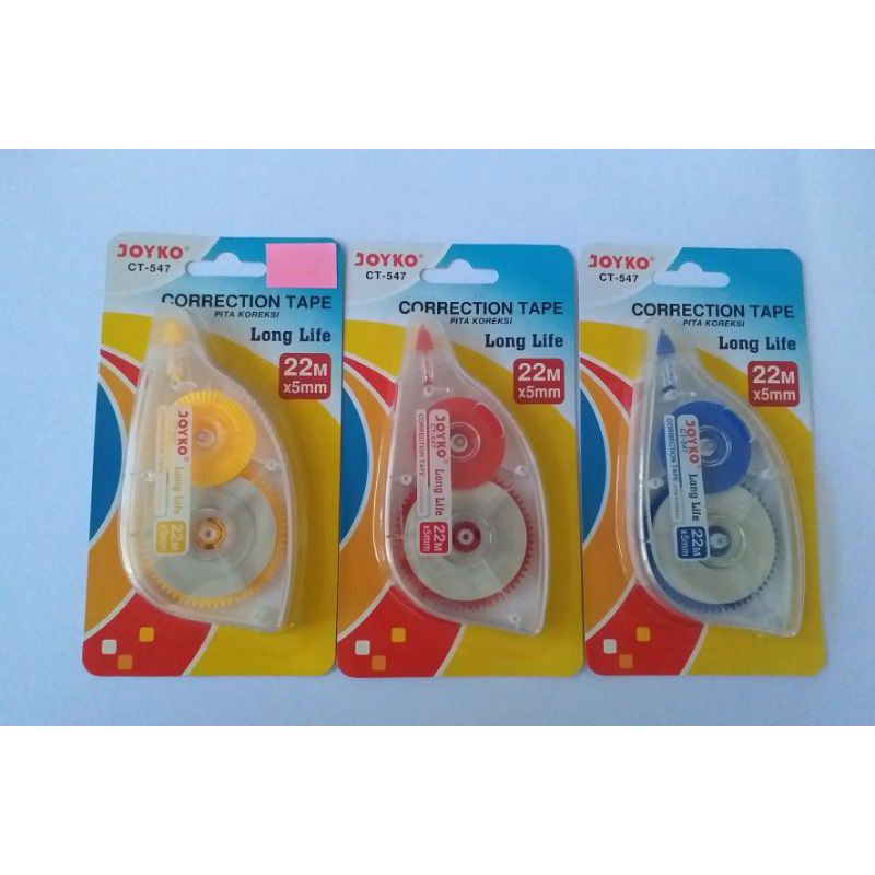 Jual Tipe-x Kertas/Correction Tape/Stipo Kertas Joyko CT-547 | Shopee ...