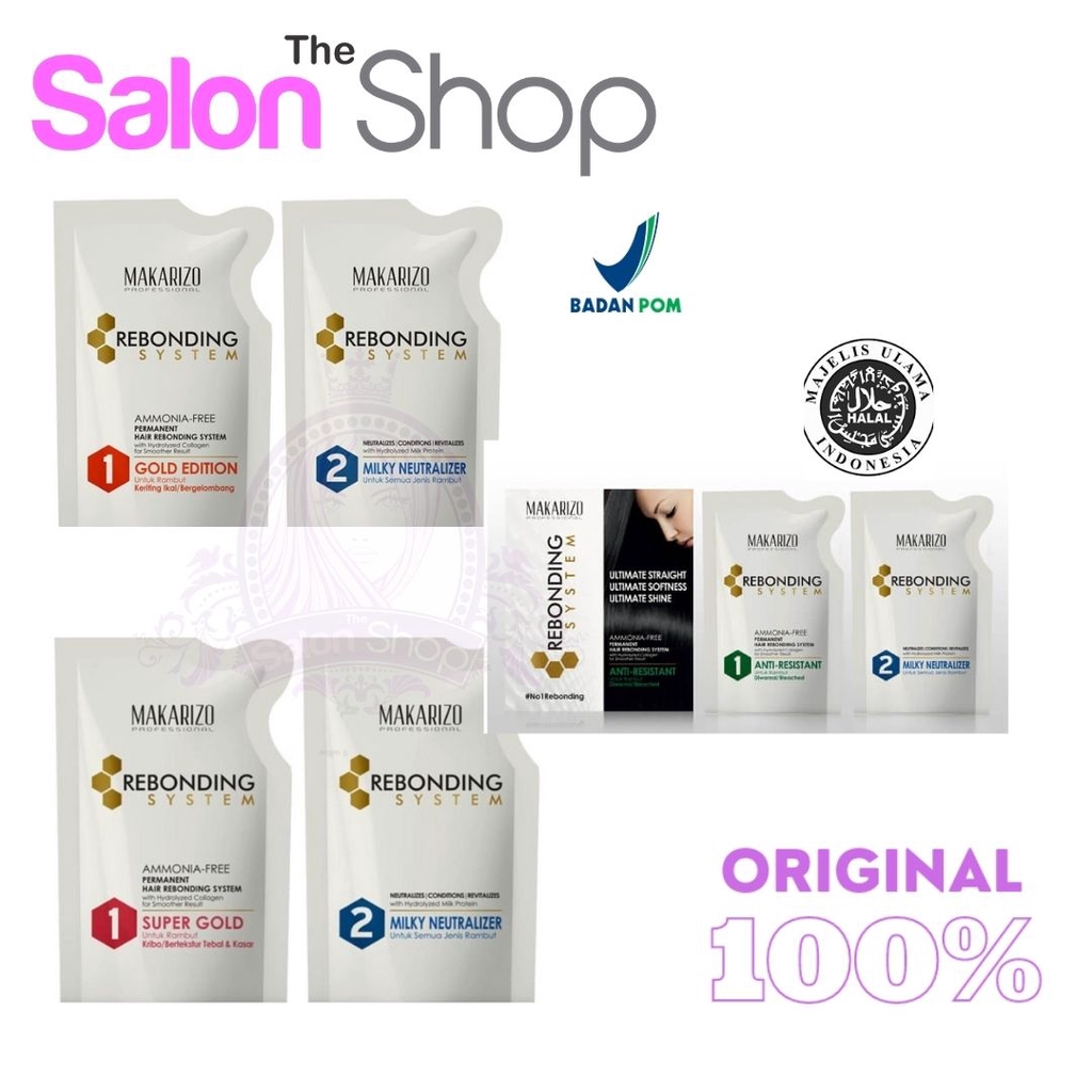 Jual ♦️THESALONSHOP♦️ Makarizo Rebonding System Straightening Kit ...
