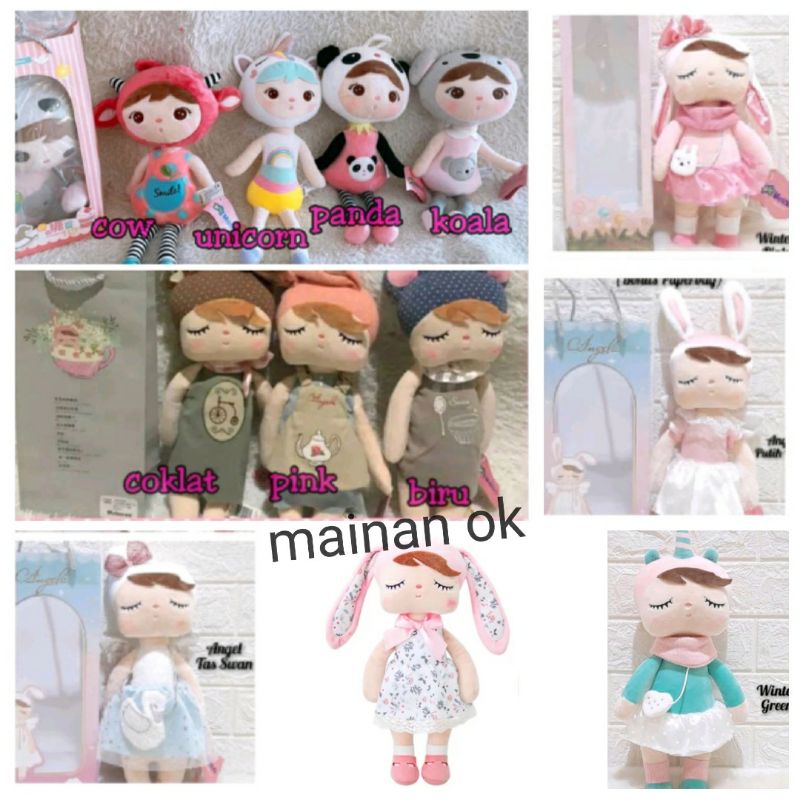 Jual Boneka metoo angel winter angela baby cow unicorn panda koala ...