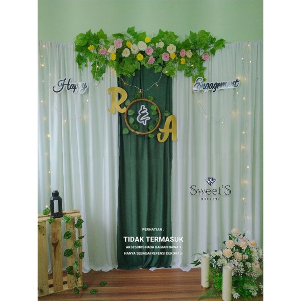 Jual Dekorasi lamaran paket backdrop tunangan wedding akad simple ...