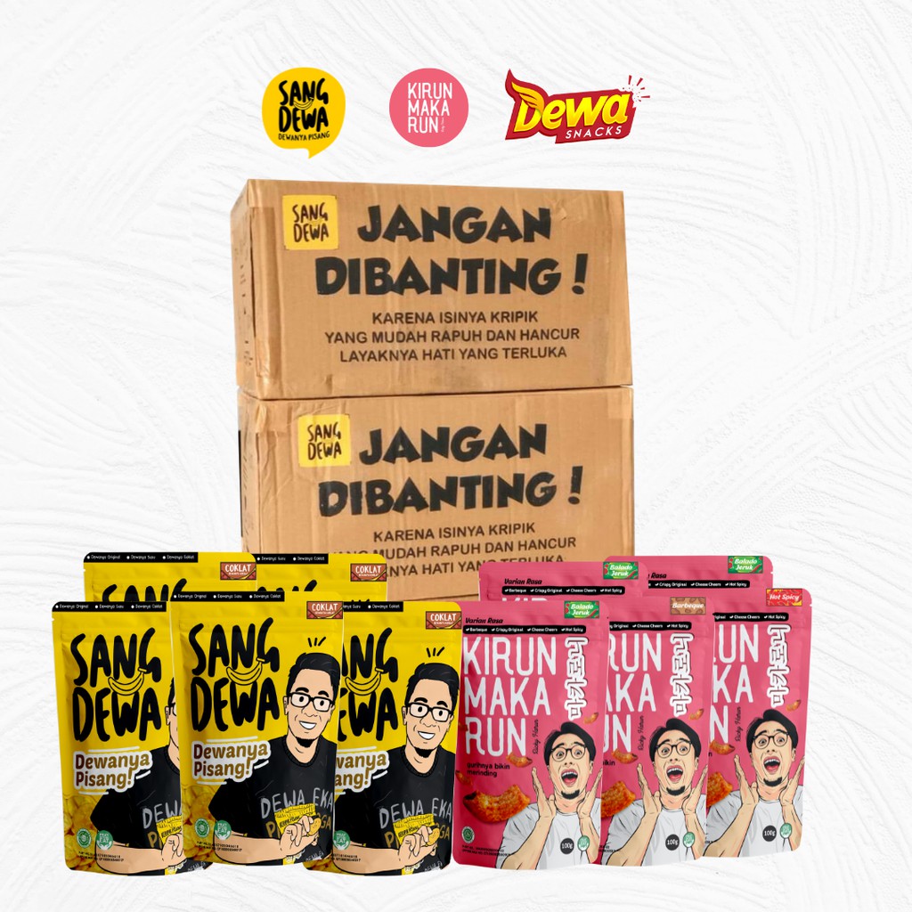 Jual Paket Reseller Makaroni Kirun Makarun X Sang Dewa 100 bks | Shopee ...