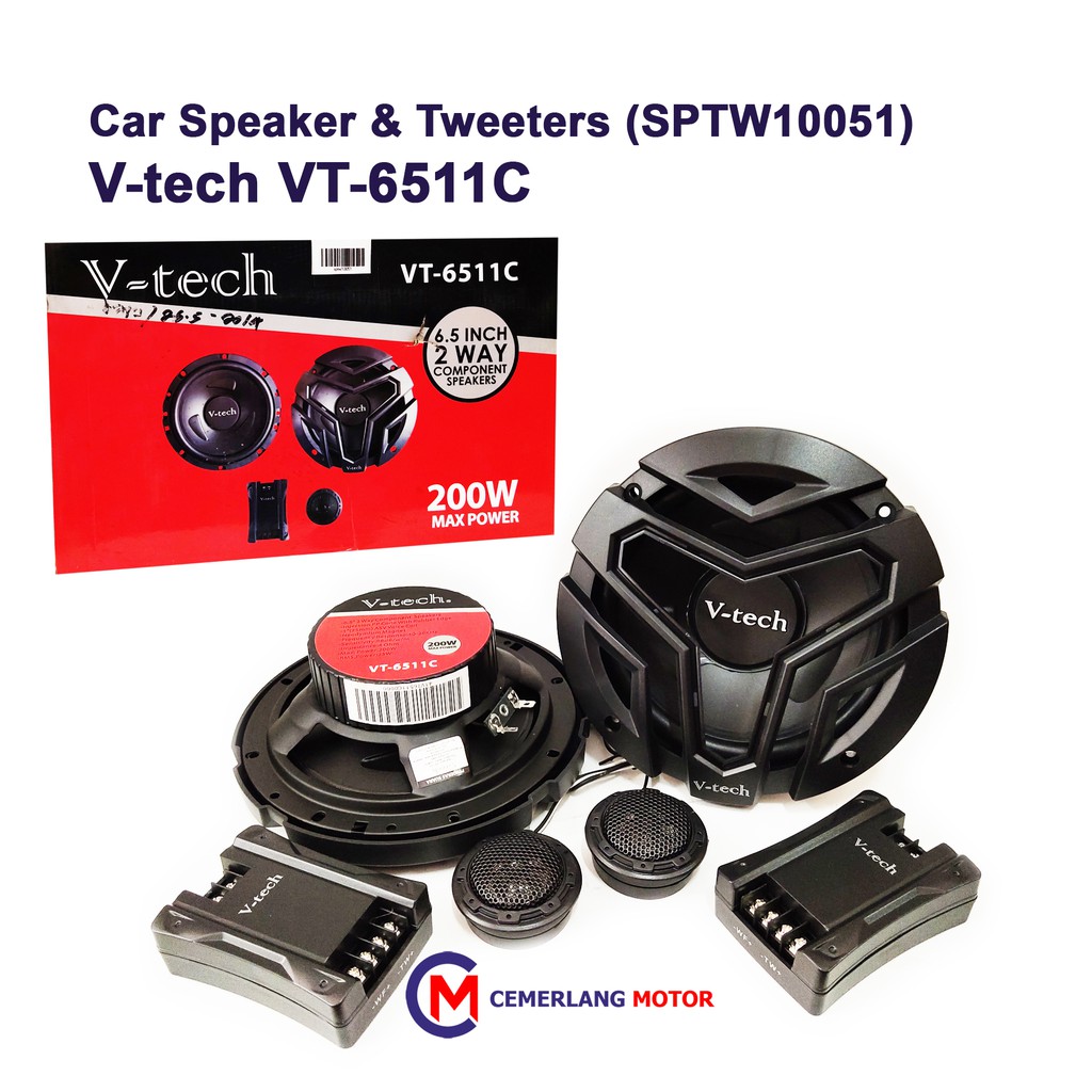 Jual Car Speaker Tweeters V-tech VT-6511C | Shopee Indonesia