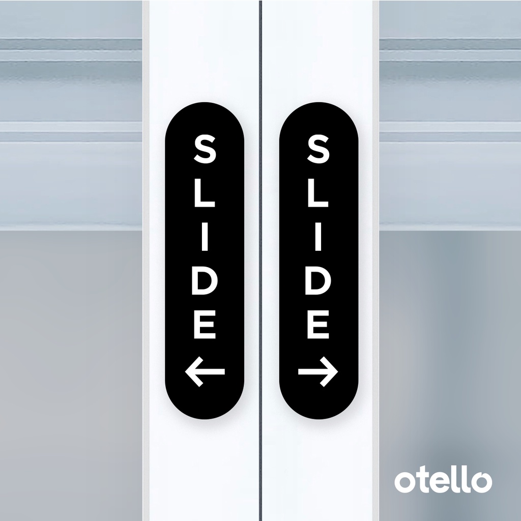Jual Otello Label Sticker Slide Geser Rounded Classic Sign Acrylic Kayu ...