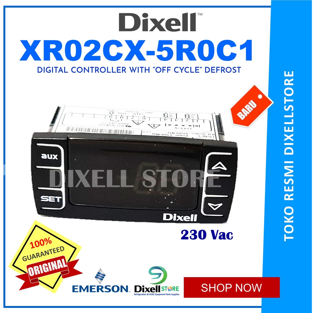 Jual Thermostat Digital Dixell XR02CX 230V / XR02CX-5R0C1 + 1NTC Sensor ...