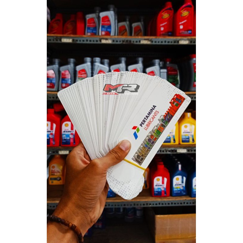 Jual Kertas Label Kartu Gantungan Ganti Oli Pertamina | Pengingat ...