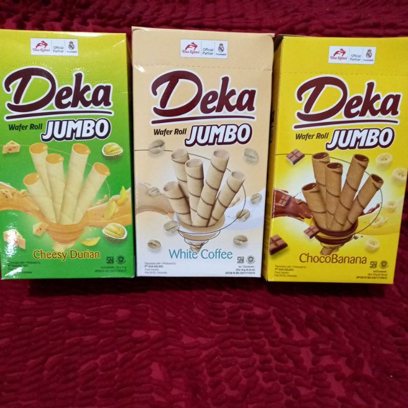 Jual DEKA WAFER ROLL JUMBO BOX (20PCS X16GRAM) | Shopee Indonesia