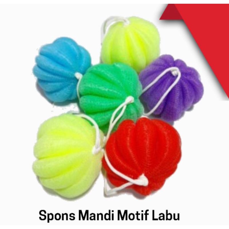 Jual Spon mandi labu warna-warni / bath sponge labu colour full ...