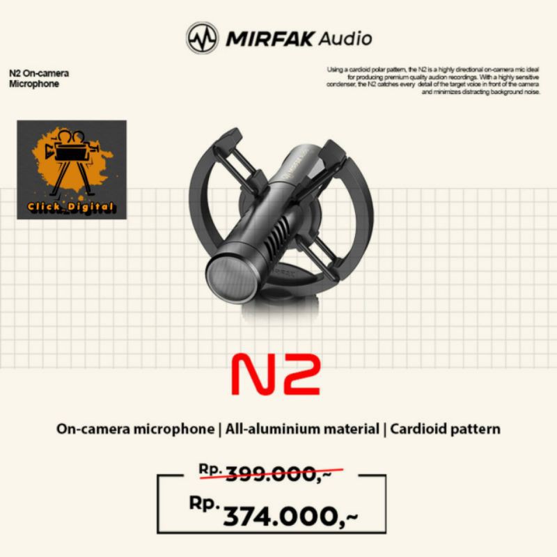 Jual MIRFAK N2 On-Camera Microphone Camera & Smartphone | Shopee Indonesia