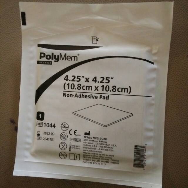 Jual polymem silver 10.8 x 10.8 cm non adhesive untuk luka infeksi ...
