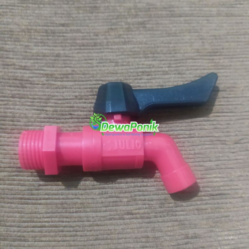 Jual KERAN 1/2" SETENGAH INCH PLASTIK MURAH UNTUK ISI AIR HIDROPONIK ...