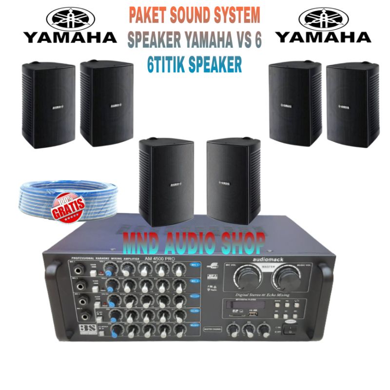 Jual paket sound system cafe resto speaker yamaha vs 6 /6titik | Shopee Indonesia
