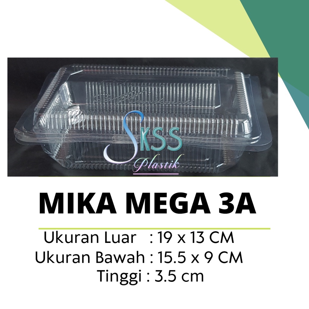 Jual Mika Mega 3A l Mika Plastik Kemasan Kue Makanan Isi 100 Pcs l Mika ...