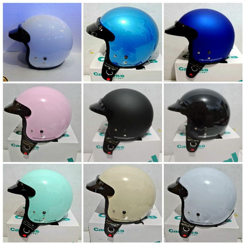 Jual Helm Bogo retro classic model cargloss pet (Free box) | Shopee ...