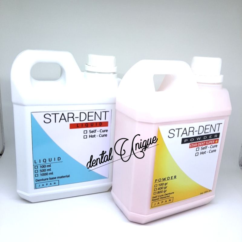 Jual Paket Lem Gigi STAR-DENT SUPER 1Liter+800gr Bubuk & Liquid ...