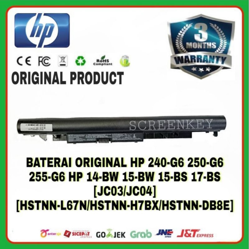 Jual Baterai Baterai Battery ORIGINAL Laptop HP 240 245 250 255 G6 JC04 ...