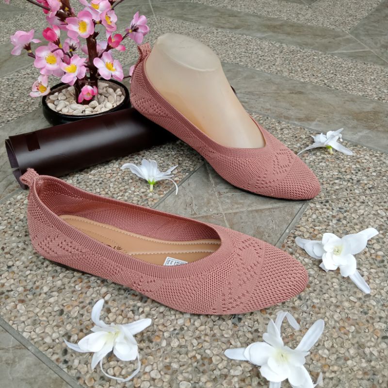 Jual Sepatu Rajut Sepatu Flat Shoes Wanita DEO 21,Sepatu Viral | Shopee ...