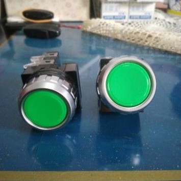 Jual Push Button Hanyoung NUX 30mm Hijau CR301-1 / CRF-F30M1G | Shopee Indonesia