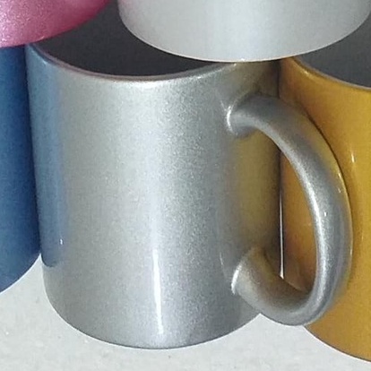 Jual GMM-13 / Souvenir Mug Gliter Custom Teks dan Gambar Hitam ( Siluet ...