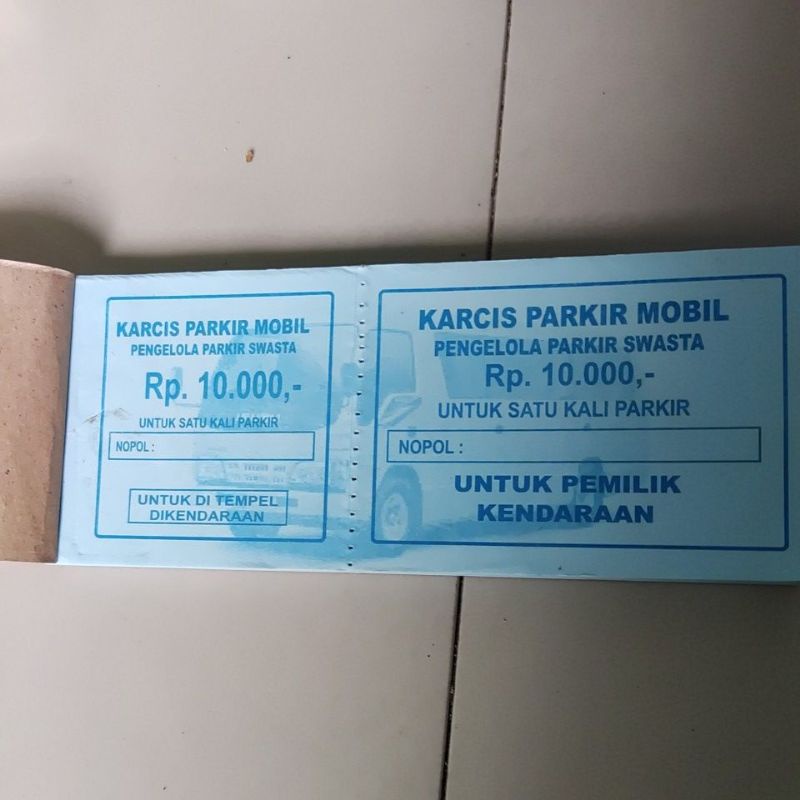Jual Karcis parkir mobil/truck/box 10rb | Shopee Indonesia