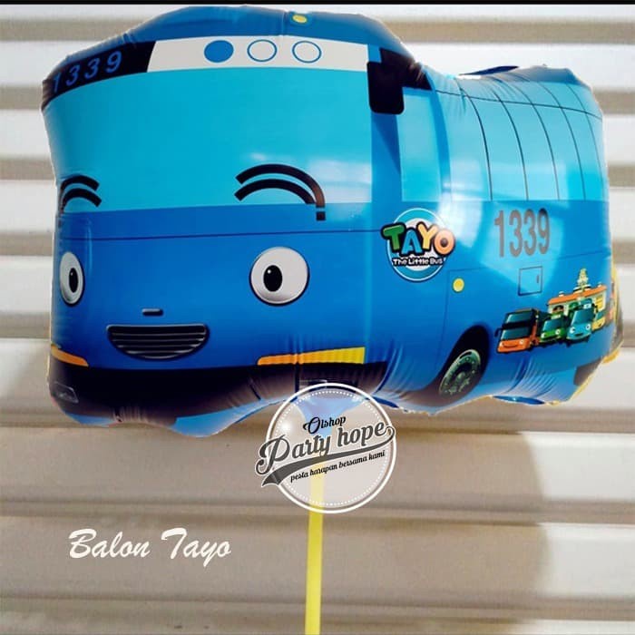 Jual Balon Karakter bus biru / Balon Foil Tayoo / Balon Foil Karakter ...