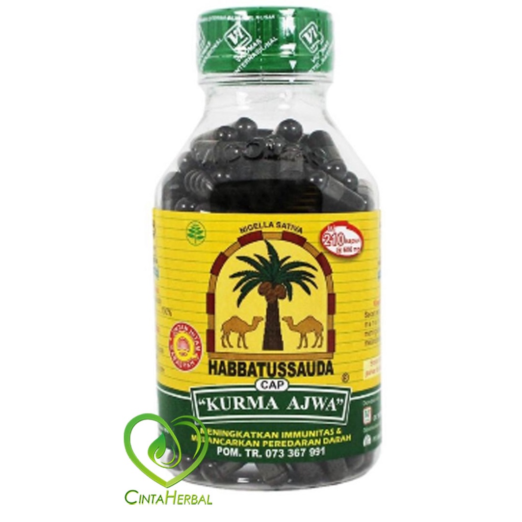 Jual Habbatussauda "KURMA AJWA" 210 Kapsul | 120 Kapsul | 100 Kapsul ...