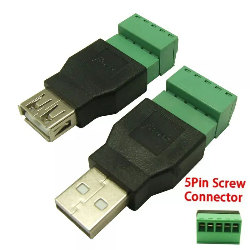 Jual Adapter converter konektor port USB 2.0 to terminal 5 pin screw ...