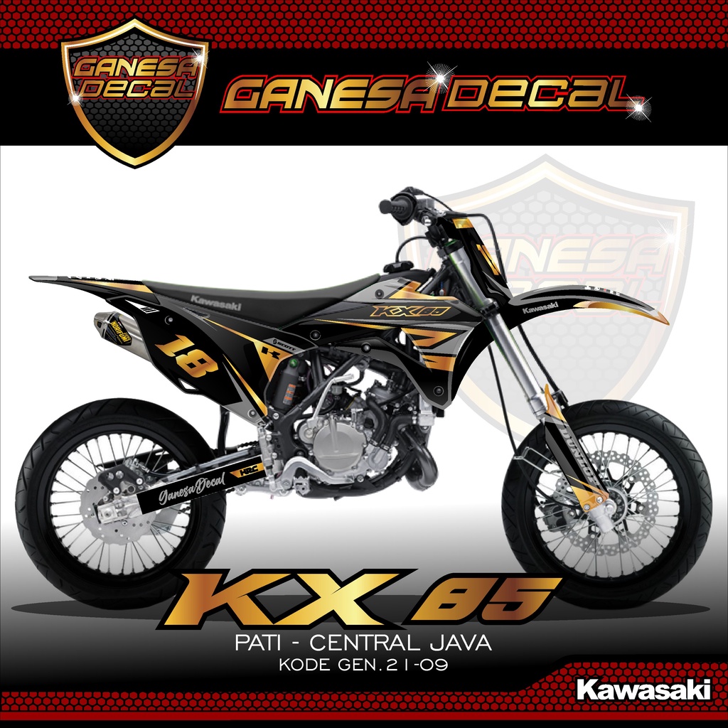 Jual Decal Sticker Motor Cross Kawasaki KX85 Fullbody - Dekal Stiker ...