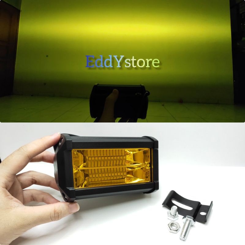 Jual Lampu tembak sorot LED kuning BAR cree cwl 24 mata 2 susun led ...