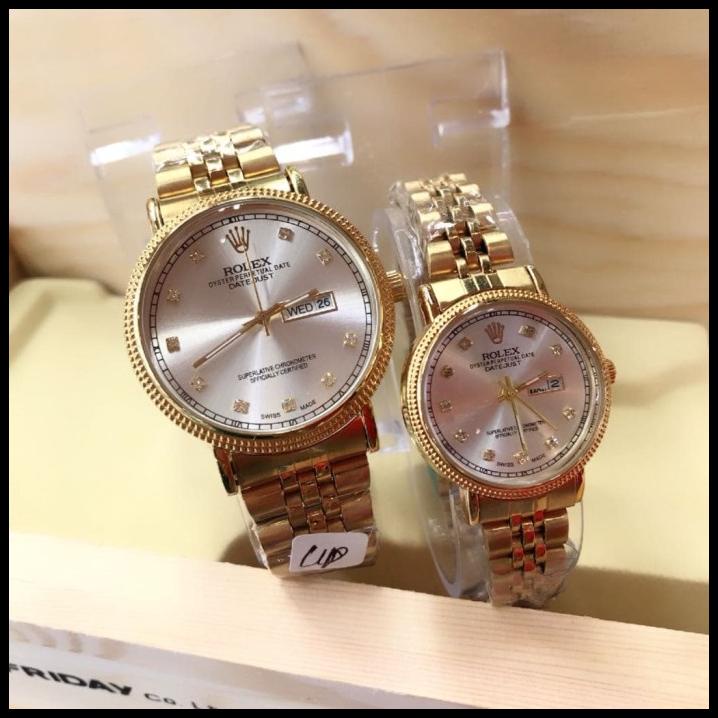 Jual Rolex Rantai Sepasang Tanggal Hari Gold | Shopee Indonesia