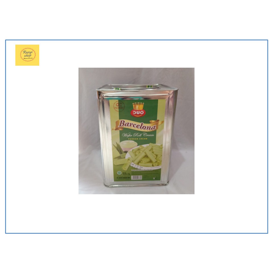 Jual Kue Astor Wafer Roll Barcelona Murah Kaleng isi 4Kg Rasa Krim ...