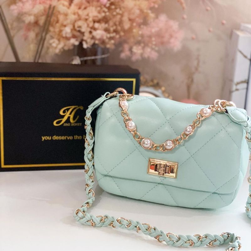 Jual JANICE Bag JIMS HONEY Tas Selempang Wanita Tali Rantai Free Box Sling Bag Cewek Import ...
