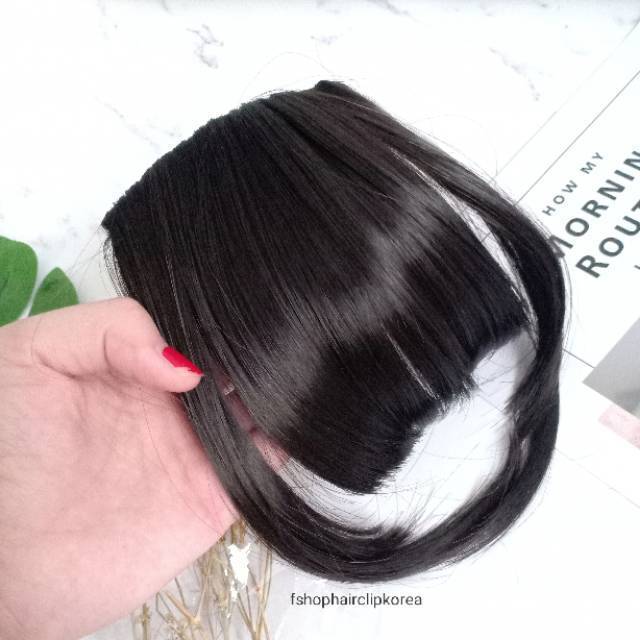 Jual Poni Tebal Black & Darkbrown (Thick Bang) | Shopee Indonesia