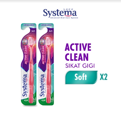 Jual Systema Sikat Gigi Active Clean Soft x2 | Shopee Indonesia