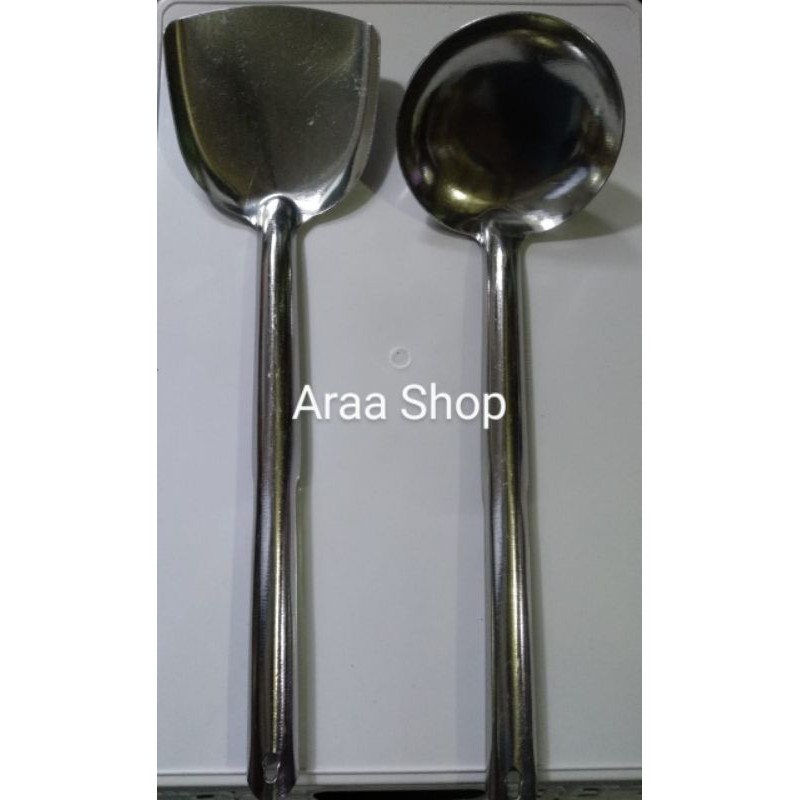 Jual Sodet/Irus/Spatula/Sendok Sayur/Sutil Stainless TEBAL Kolong/Sodet ...