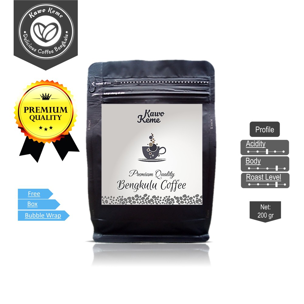 Jual Kopi Bubuk | Biji Kopi Robusta 200 gr - Kopi Bengkulu Kawo Keme ...