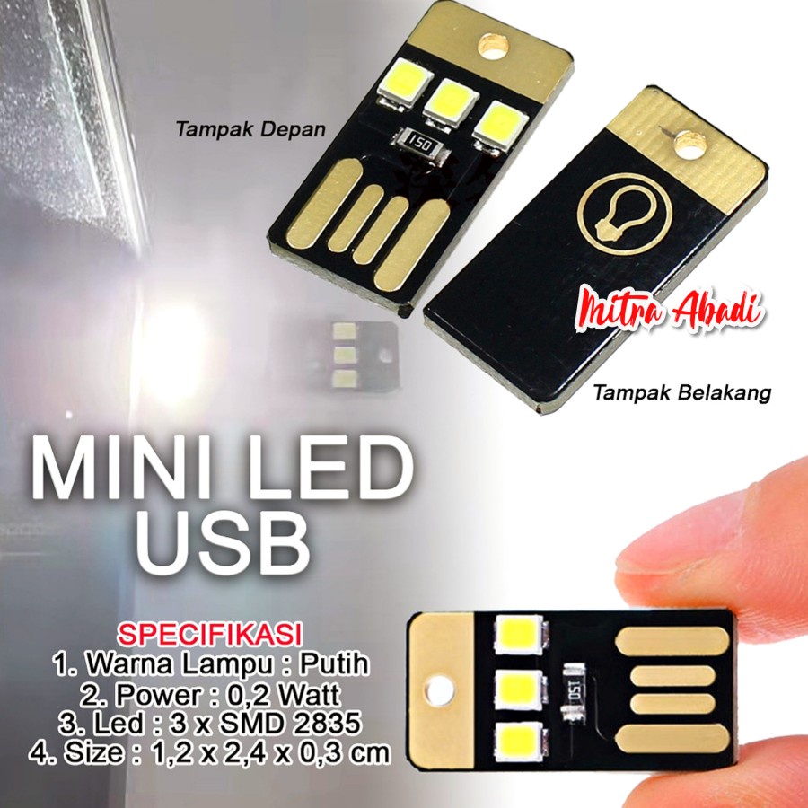 Jual MINI LED USB 3 LED - Lampu Malam Keyboard Laptop Emergency Light ...