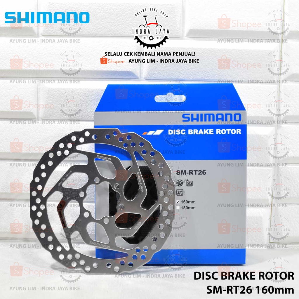 Jual SHIMANO SM-RT26 - 6-Bolt - Disc Brake Rotor - 160 mm | Shopee Indonesia