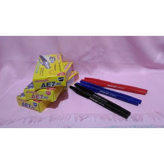 Jual Pen Standard AE7 AE-7 AE 7 Hitam Biru Paling Laku 1 lusin Bagus ...