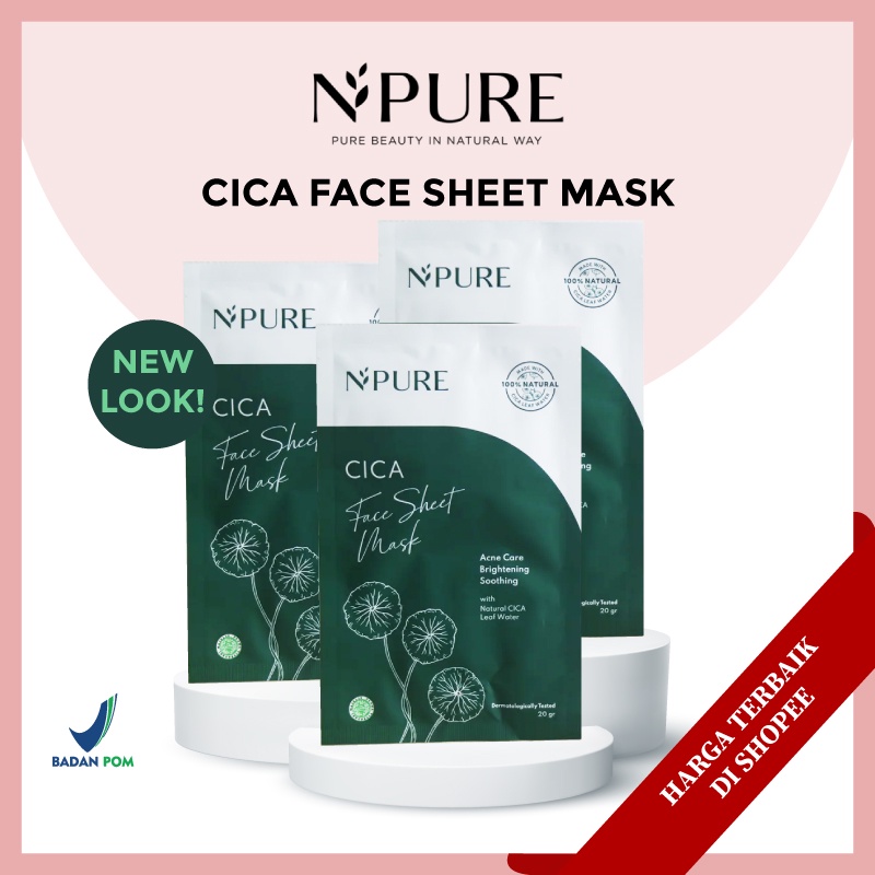 Jual NPURE Centella Asiatica Sheet Mask | NONI Probiotic Relax Me ...