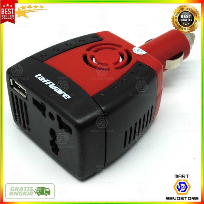 Jual Taffware Power Car Inverter 150W 220V AC EU Plug 5V USB Charger ...