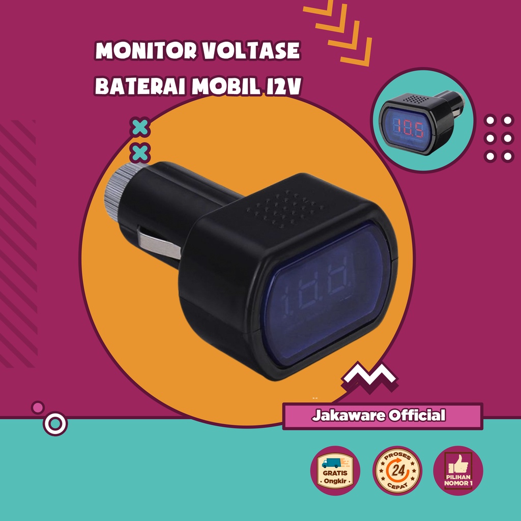 Jual MONITOR VOLTASE BATERAI MOBIL 12V AKI ACCU ACU DIGITAL ALAT ...